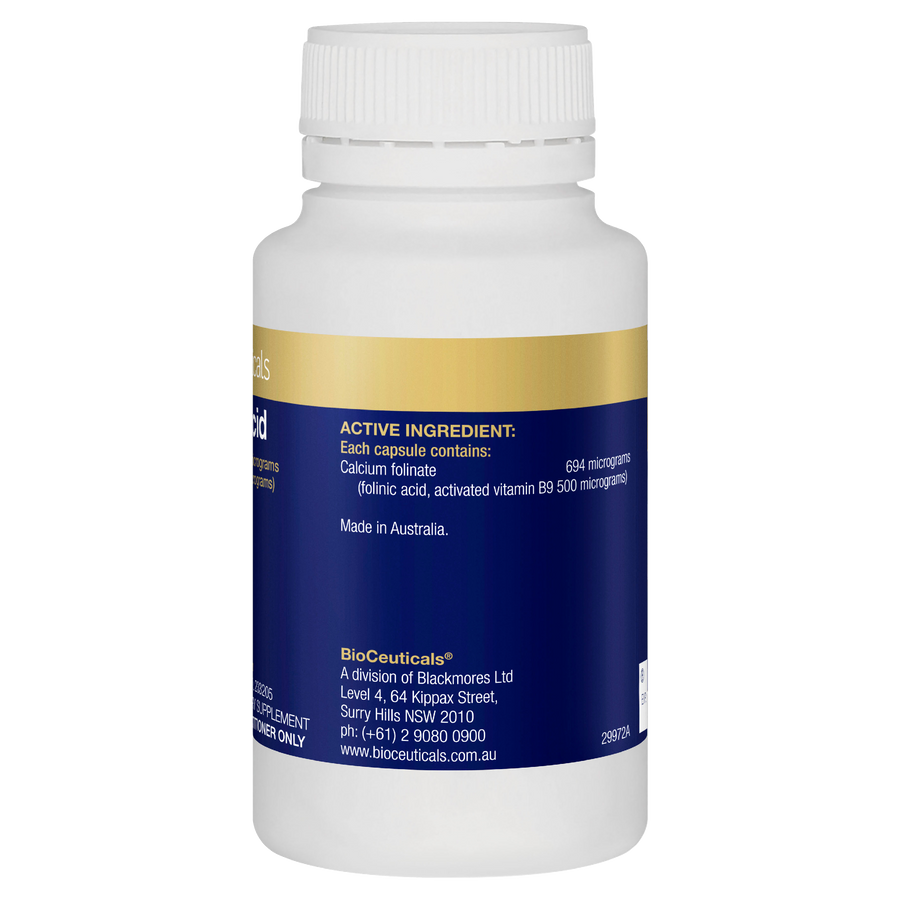 BioCeuticals Folinic Acid 120 Capsules - Botanica Medicines